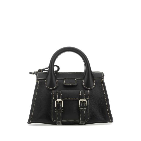 Chloe | Bags | Chloe Women Black Leather Mini Edith Handbag | Poshmark